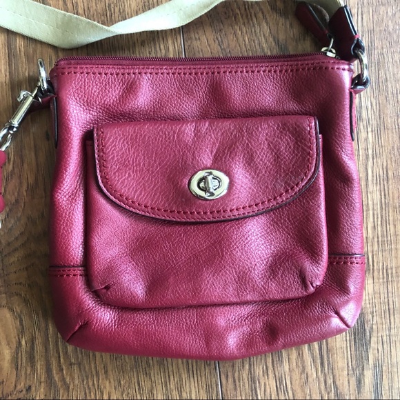Coach | Bags | Coach Park Cherry Leather Swingpack Crossbody Bag | Poshmark